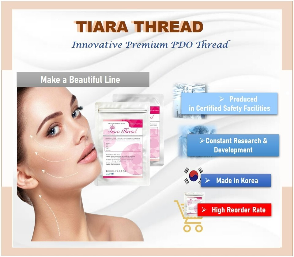 TIARA PDO Thds-PDO Collagen enhancing Threads-360R Bidirection Cog/Sharp (8pcs) | eBay