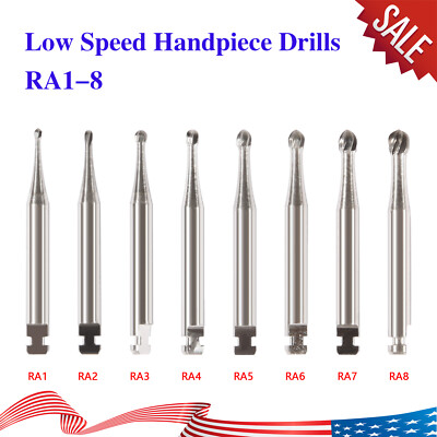 Dental Round Latch Carbide Bur RA1 2 3 4 5 6 7 8 Midwest RA Drill For ...