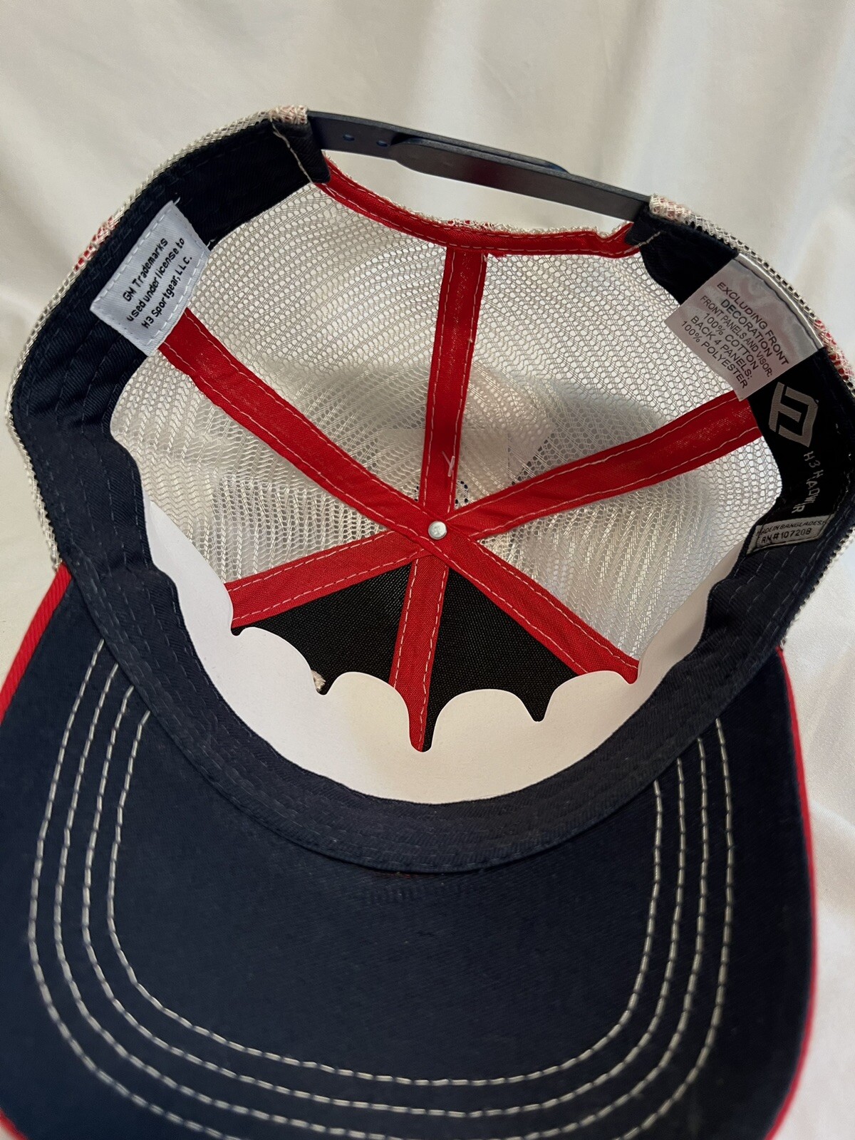 GM Licensed Chevrolet Chevy Cap Trucker Hat Logo Mesh H3 Headwear ...