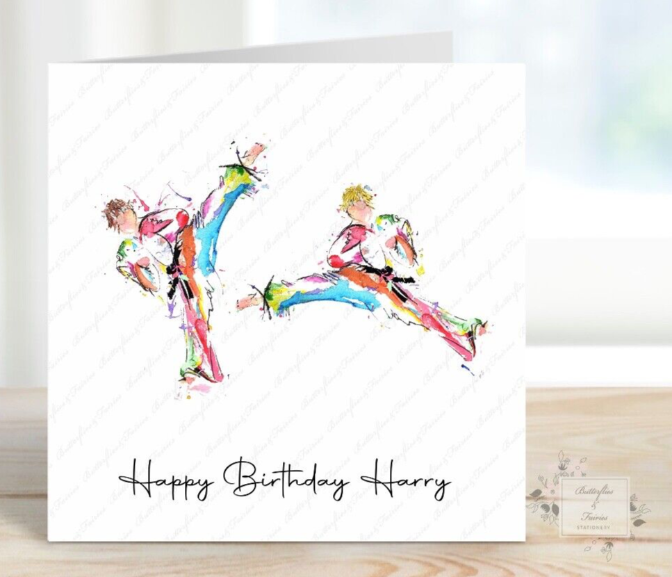 Karate Printable Birthday Cards Ninja Birthday Party Reconizable