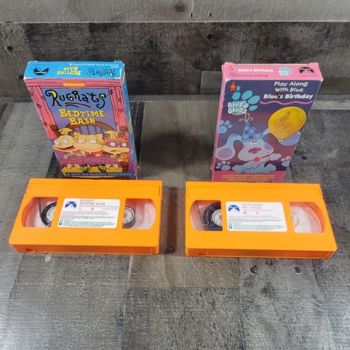 Nickelodeon VHS - Rugrats - Bedtime Bash & Blues Clues Play Along With ...
