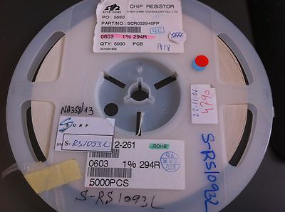 SCR032940FP - EVER OHMS - 4790 PCS Reel, RESISTOR 0603 1% 294R | eBay