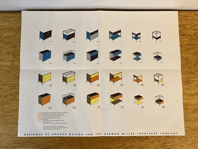 Herman Miller,Steelframe By George Nelson,Folded Brochure Into 15.5 X ...