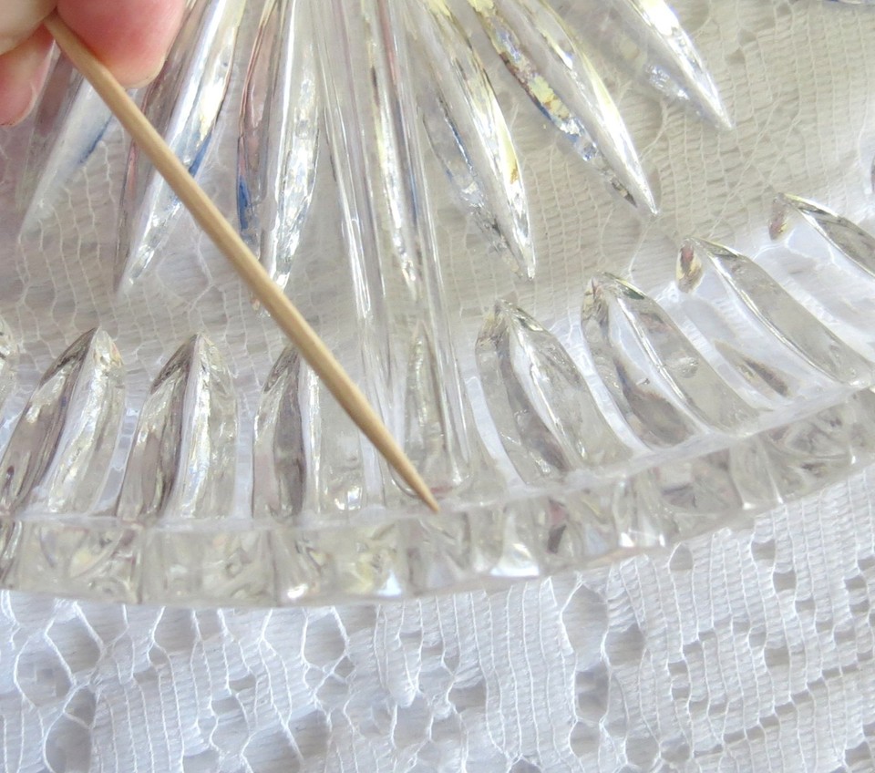 HOFBAUER CRYSTAL RUBY RED BIRDS BYRDES 4-PART 12" ROUND DIVIDED RELISH ...