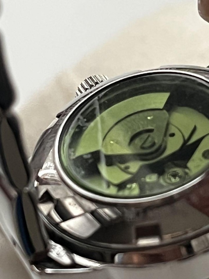 Orient ER02 C8 B Automatic Watch Rainbow Disk Skeleton Back 30mm Japan | eBay