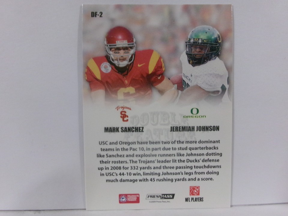 2009 Signature Edition Double Feature Mark Sanchez Jeremiah Johnson ...