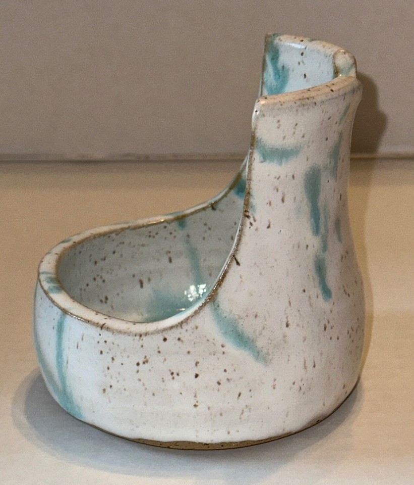 KHP Tall Pottery Spoon Rest Atlanta Potter Kerri Henry 4.25"H White ...