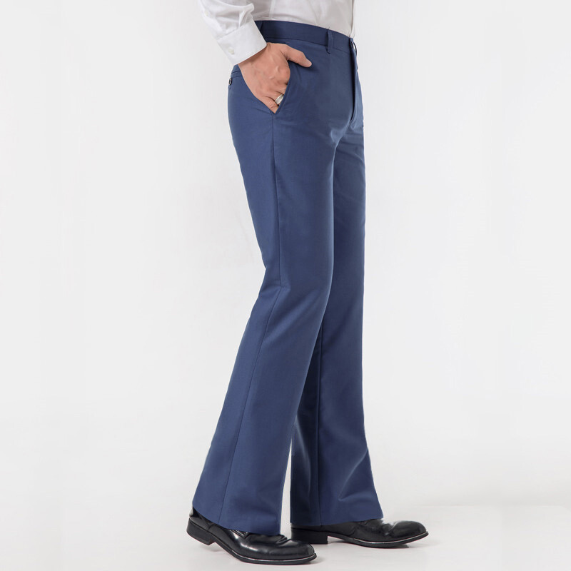 Mens Boot Cut Flares Flared Dress Pants Trousers Wide Leg Dance Casual ...