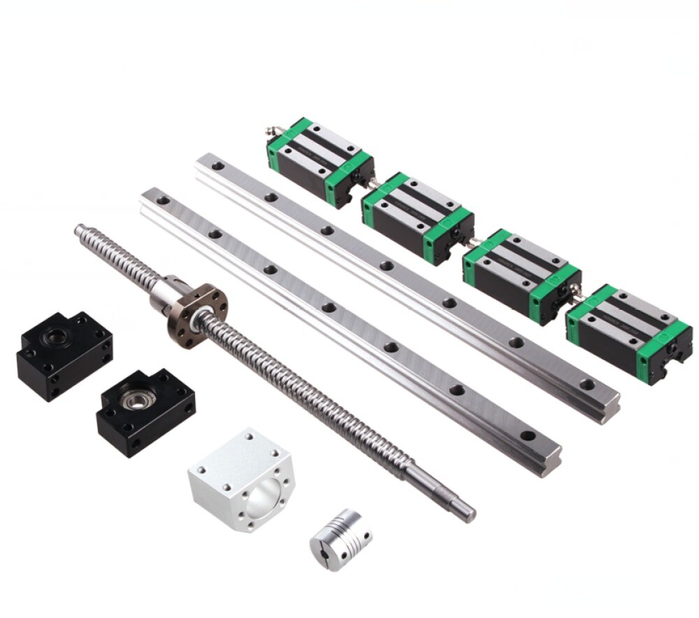 2PCS HGR15/HGR20/HGR25 200-1700mm Linear Guide Rail +4PCS HGH15/20CA ...
