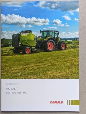 Claas VARIANT 585 580 565 560 Rundballenpressen Prospekt Traktor ...