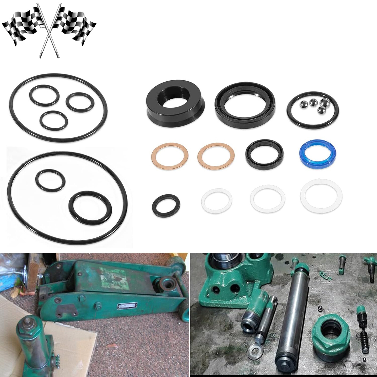 Hydraulic-seals Repair Kit fit for Sears Craftsman 1-1/2Ton Floor Jack ...