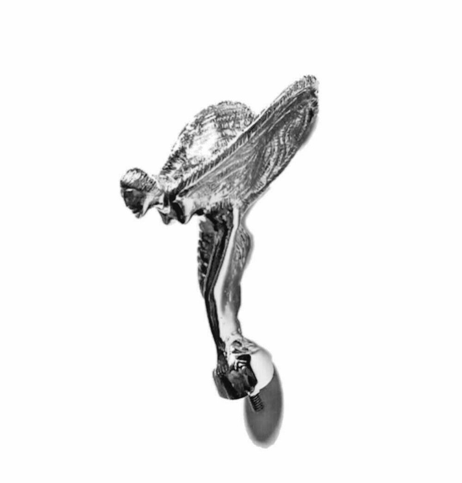 Rolls Royce Flying Lady Spirit of Ecstasy Bonnet Hood Ornament RR Badge ...
