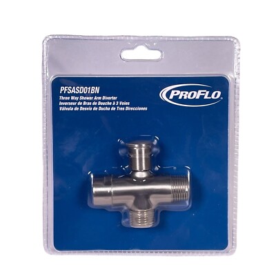 PROFLO Push Button In-Line Shower Arm Diverter w 1/2" Connections ...
