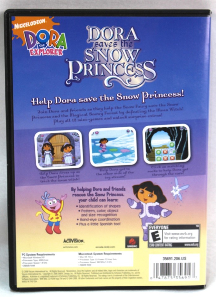 CD: Dora the Explorer: Dora Saves the Snow Princess. Nickelodeon. PC & MAC. 47875356917| eBay
