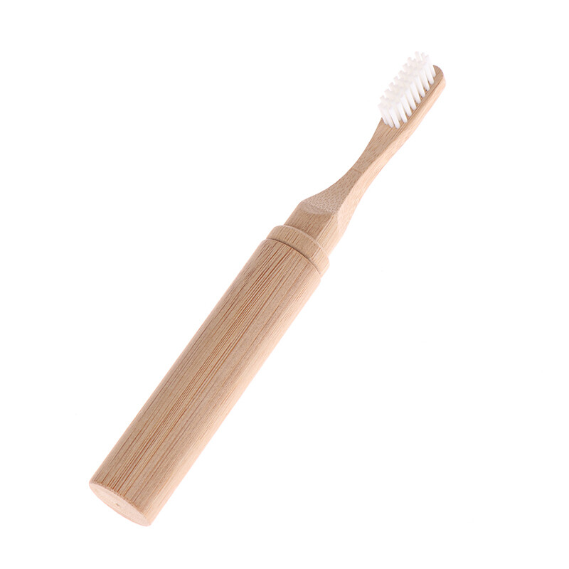 Bamboo Wood Charcoal Folding Toothbrush Fold Travel Foldable Teethbrush ...