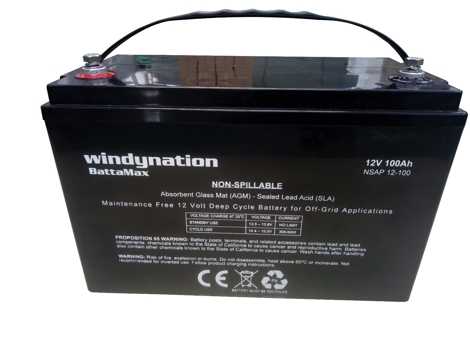 AGM Deep Cycle Battery Bank 12V 24V 48V Off Grid Solar Wind 100AH to ...