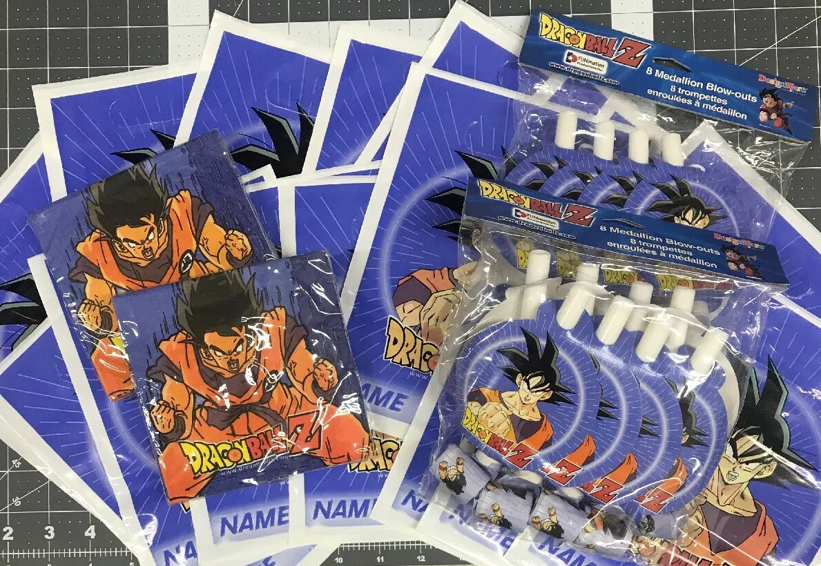 dragon ball z 2-16pk Napkins & 16 Loose,goody Bags &2pk Blow Outs ...