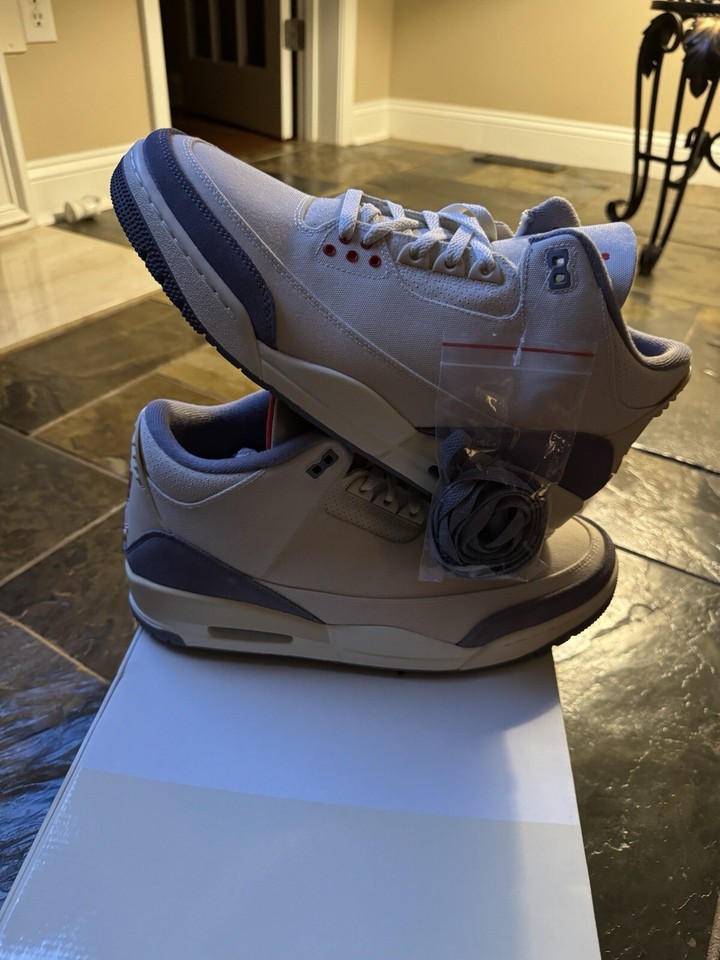 Nike Air Jordan 3 Retro Muslin SE DH7139-100 Red/Grey/Sail Men Size 12 ...