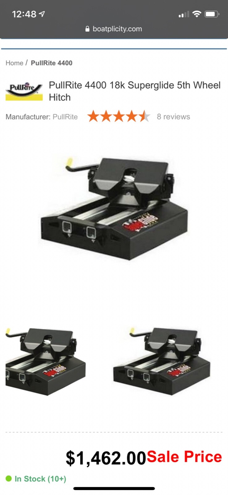 Pullrite Superglide 4400 18K 5th Wheel Hitch | eBay