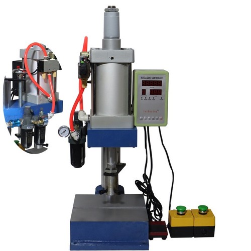 110V Desktop Pneumatic Punch Machine 2 Buttons Pneumatic Press 1763lb ...