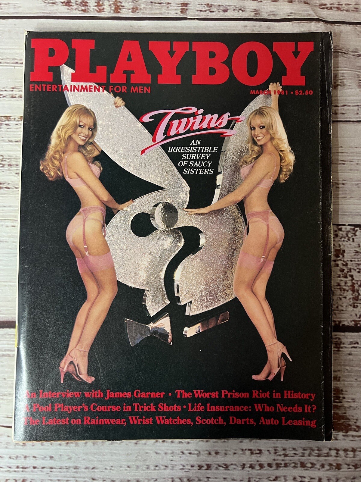 Vintage PLAYBOY MAGAZINE MARCH 1981 Tricia Cybil Barnstable Twins James Garner | eBay