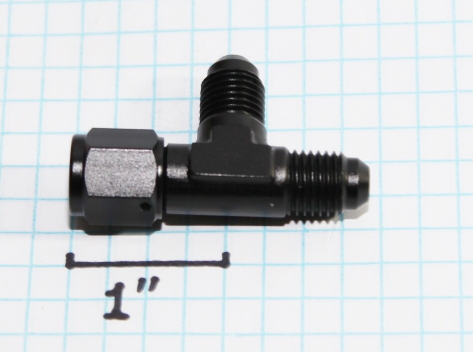 3-Way Tee T-Piece Fitting Adapter AN4 4-AN Female to 2X AN4 4-AN Male ...