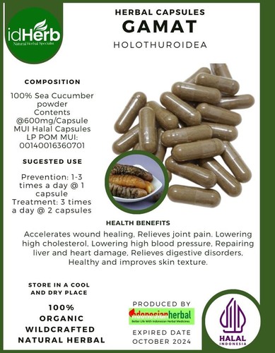 [idHerb] 100-500 CAPSULES Gamat Holothuroidea Organic WildCrafted🌿🌿 | eBay