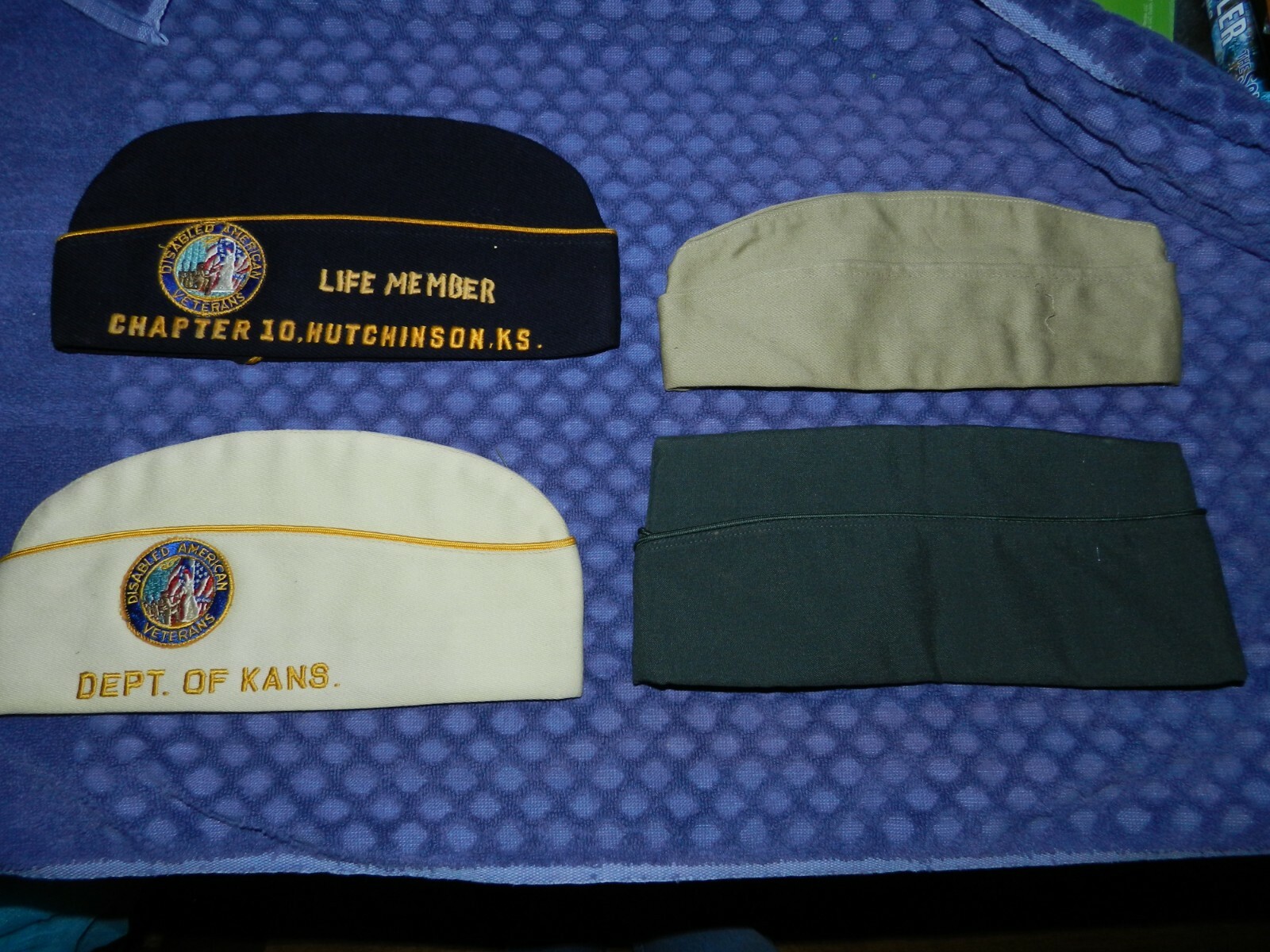 Lot of 4 Vintage Disabled American Veterans Garrison Caps Hats | eBay