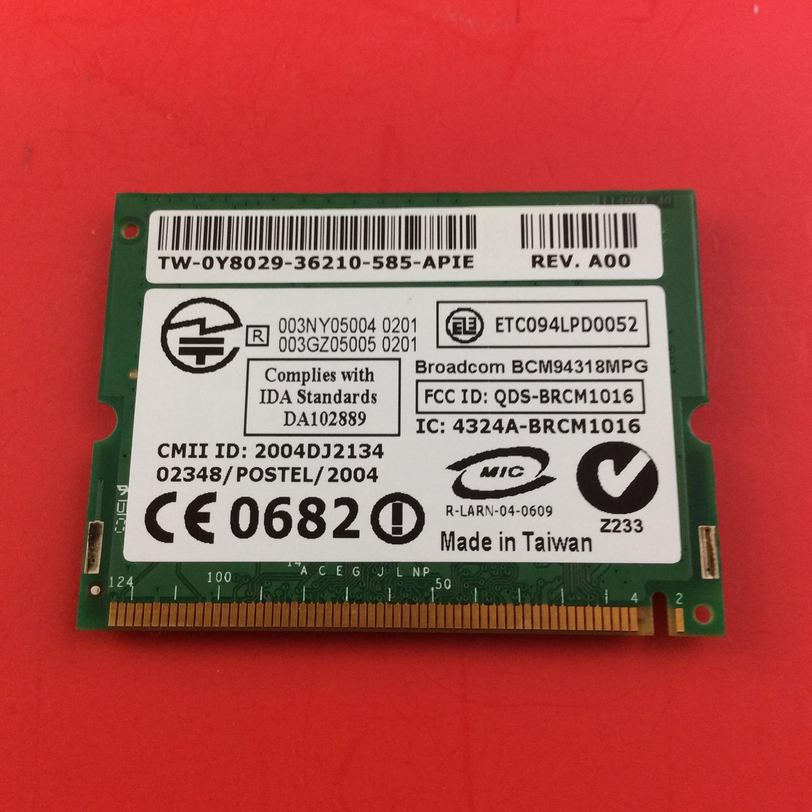 Y8029 BCM94318MPG T9016 DELL Latitude D510 D600 C510 Broadcom DW1370 ...