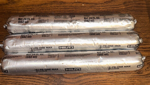 3 cartridges ~ HILTI FS-ONE MAX Intumescent Firestop Sealant 2101532 ...