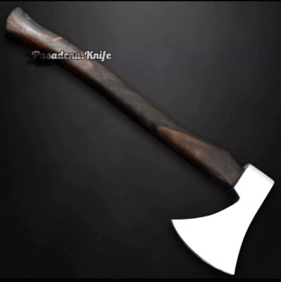 Custom Handmade Axe Viking Battle Steel Carbon Medieval Sheath Hand ...