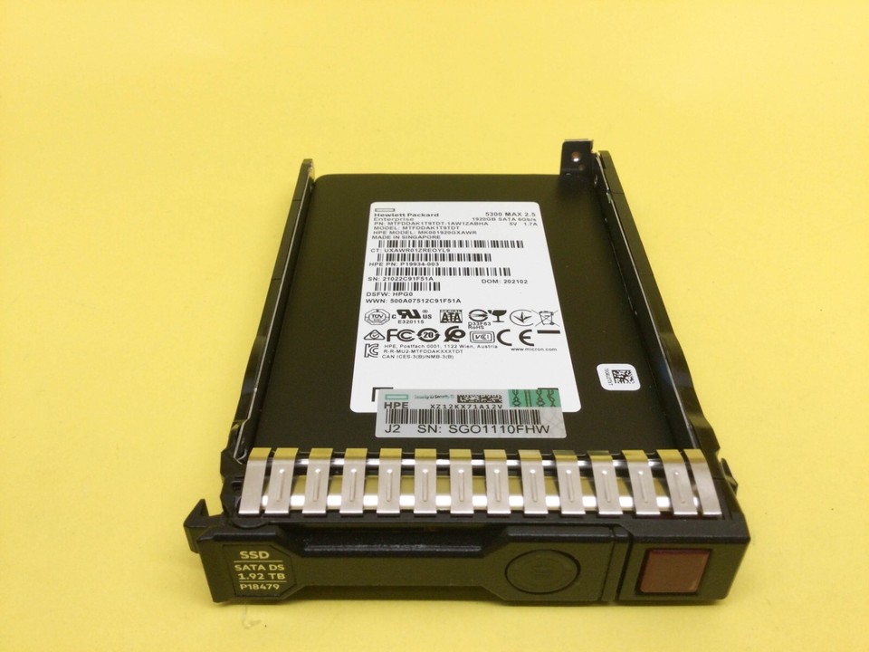 P18436-B21 HPE 1.92TB SATA 6G MIXED USE SFF SC MULTI VENDOR SSD P18479 ...