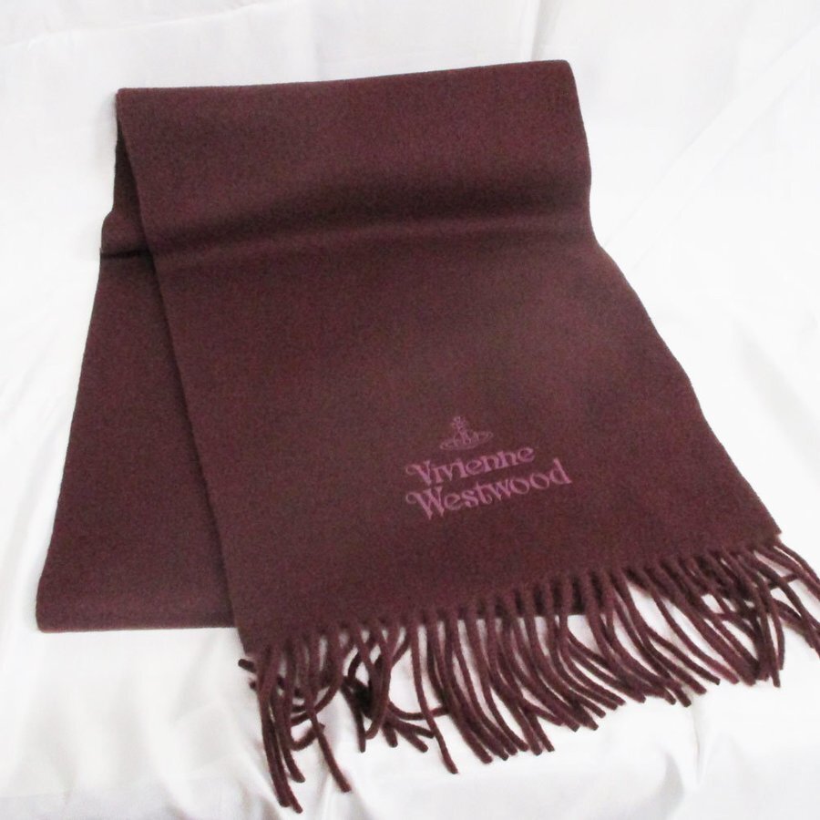 Muffler Unisex 2022AW Vivienne Westwood 30x180cm Wine W001Z Muffler Unisex 2022AW Vivienne Westwood 30x180cm Wine W001Z