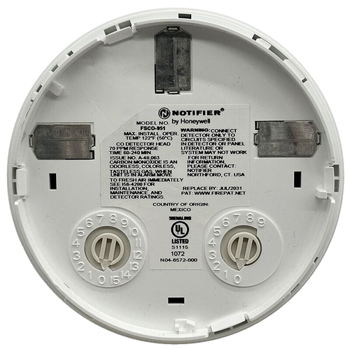 Notifier FSCO-951 Addressable Carbon Monoxide Detector | eBay