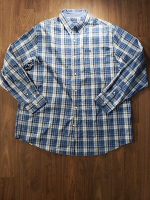 Chaps Big & Tall Men's Long Sleeved Plaid Button Up Shirt Size 2XT | eBay