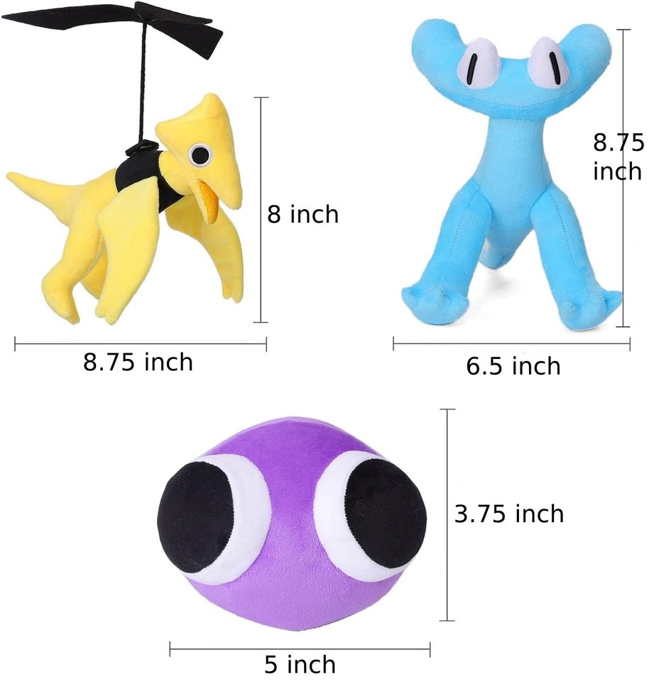 Rainbow Friends Chapter 2 Cyan Plush Toys Yellow Friend Soft Stuffed ...