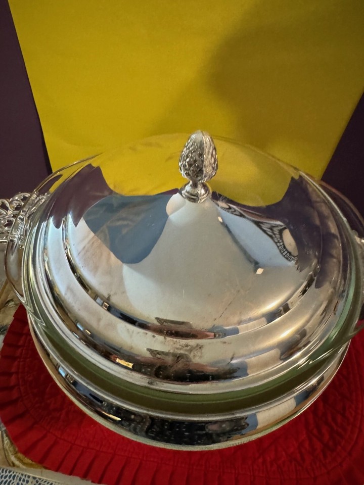 Porringder Handle Casserole w/Sterno Can Holder NO. 99110538 w/pyrex ...