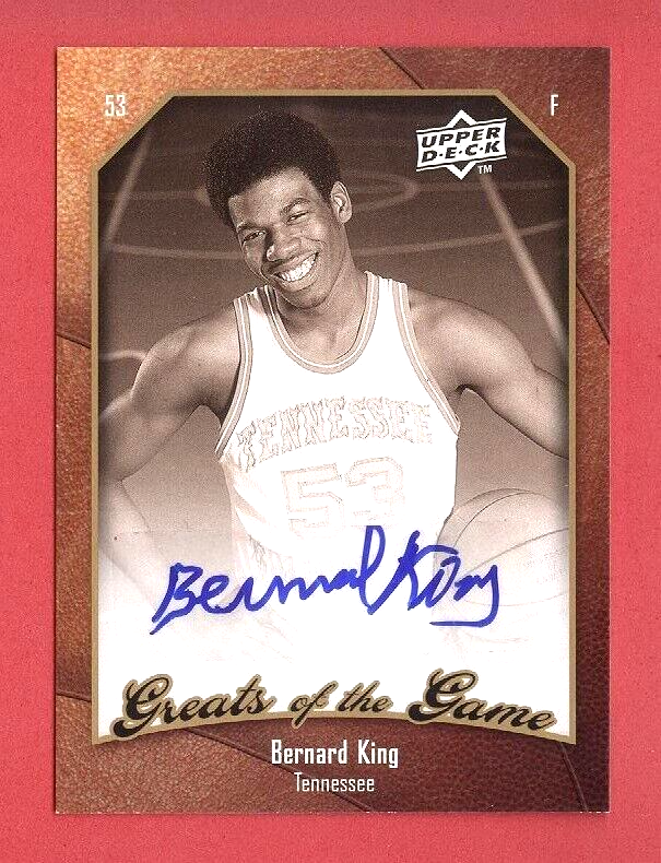 2009-10 UD GREATS OF THE GAME Bernard King SP AUTO CARD #55 NEW JERSEY ...