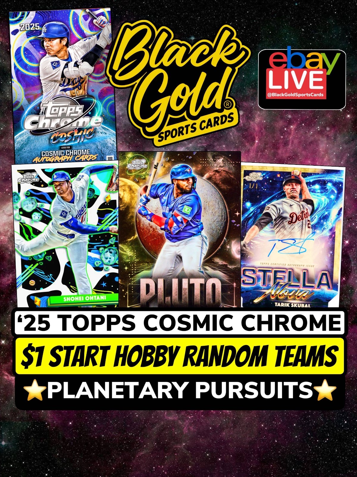 #024 - 8 Box MIXER - Random Team - Break 610 - 25 Topps Chrome Cosmic ...