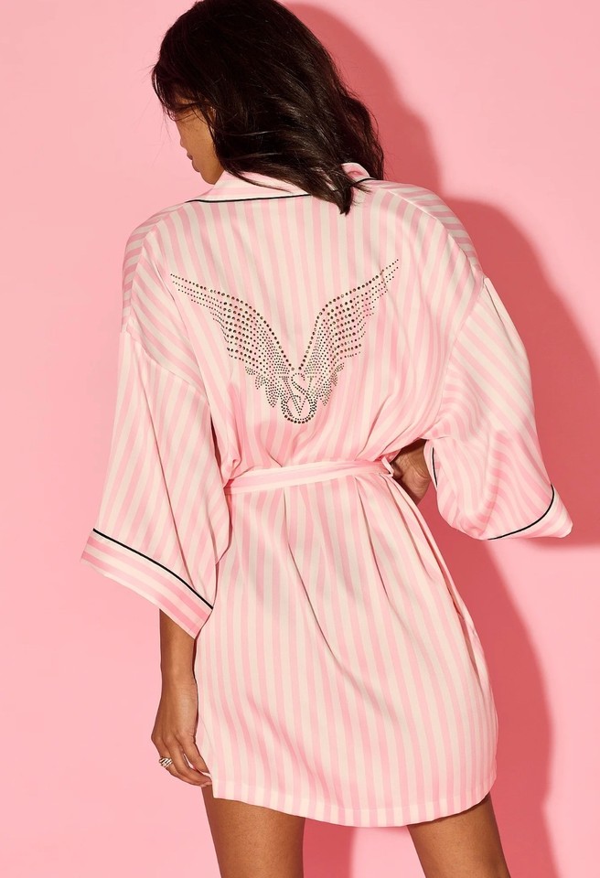 Victoria’s Secret Fashion Show 2025 Rhinestone Angel Wings Robe Stripe XS/S | eBay