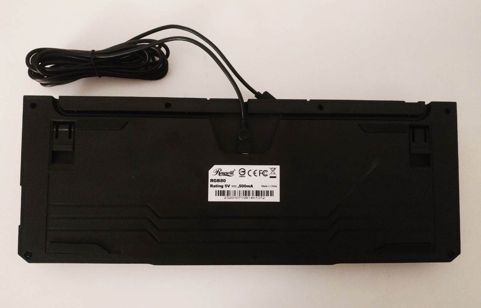 Rosewill RGB80 Wired Mechanical LED Gaming Customizable Keyboard Blue ...