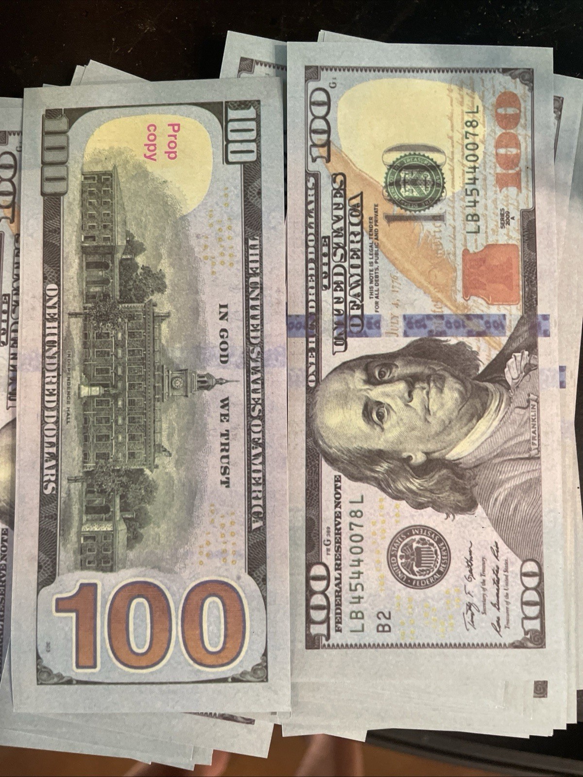 10pcs US 100 Dollars replica Banknotes Commemorative/Souvenir Money ...