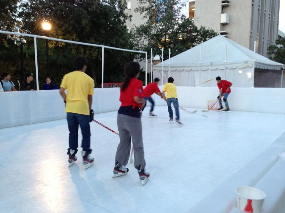 Synthetic Ice Rink 20mm thick Ice Sheets Lasting Materials over 150 ...
