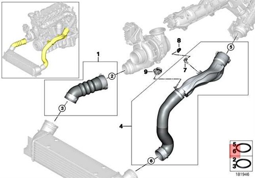 Genuine BMW X5 X6 E70 E71 F15 F16 X5 25dX 3.0d 3.0sd Preformed Seal ...