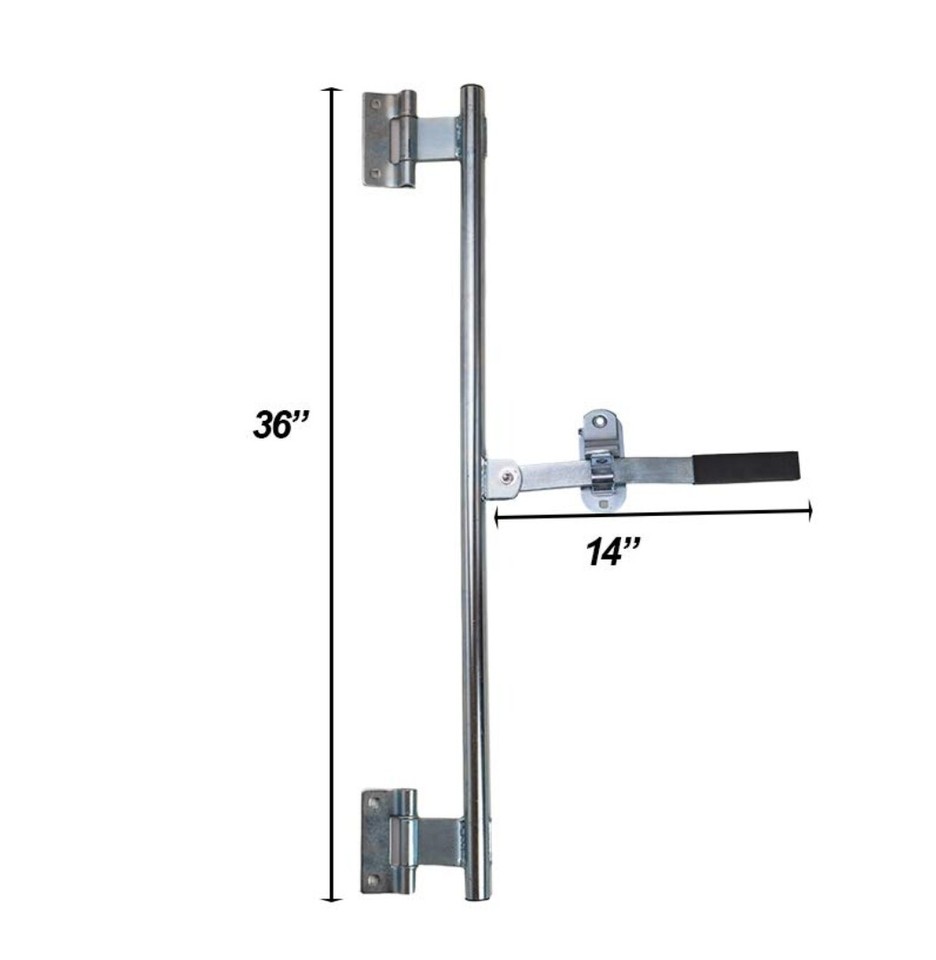 36" Cam Bar Cargo Trailer Swing Ramp Door Lock Hinged Hasp Latch Handle ...