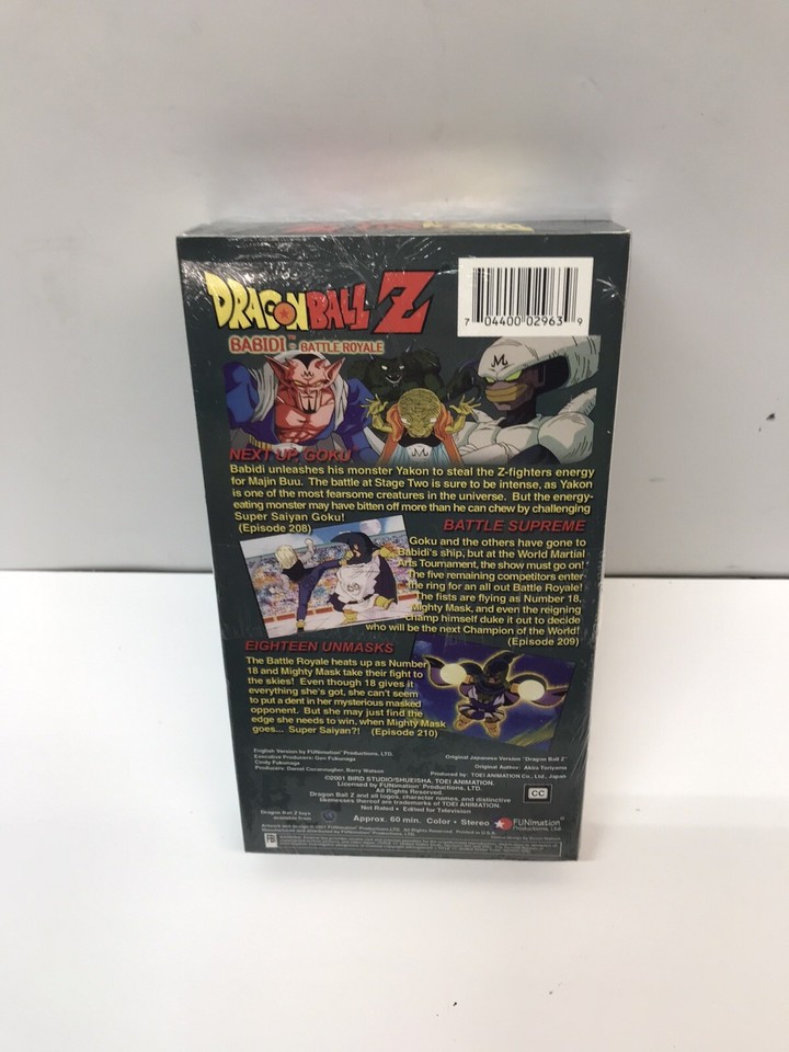 Dragon Ball Z VHS.”Babidi Battle Royale" VHS 2001 Edited for TV NEW ...