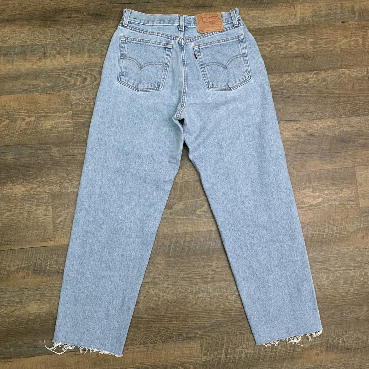 LEVIS 560 - Vtg 90s Raw Hem Loose Fit Light Blue Mom Jeans LEVIS 560 - Vtg 90s Raw Hem Loose Fit Light Blue Mom Jeans