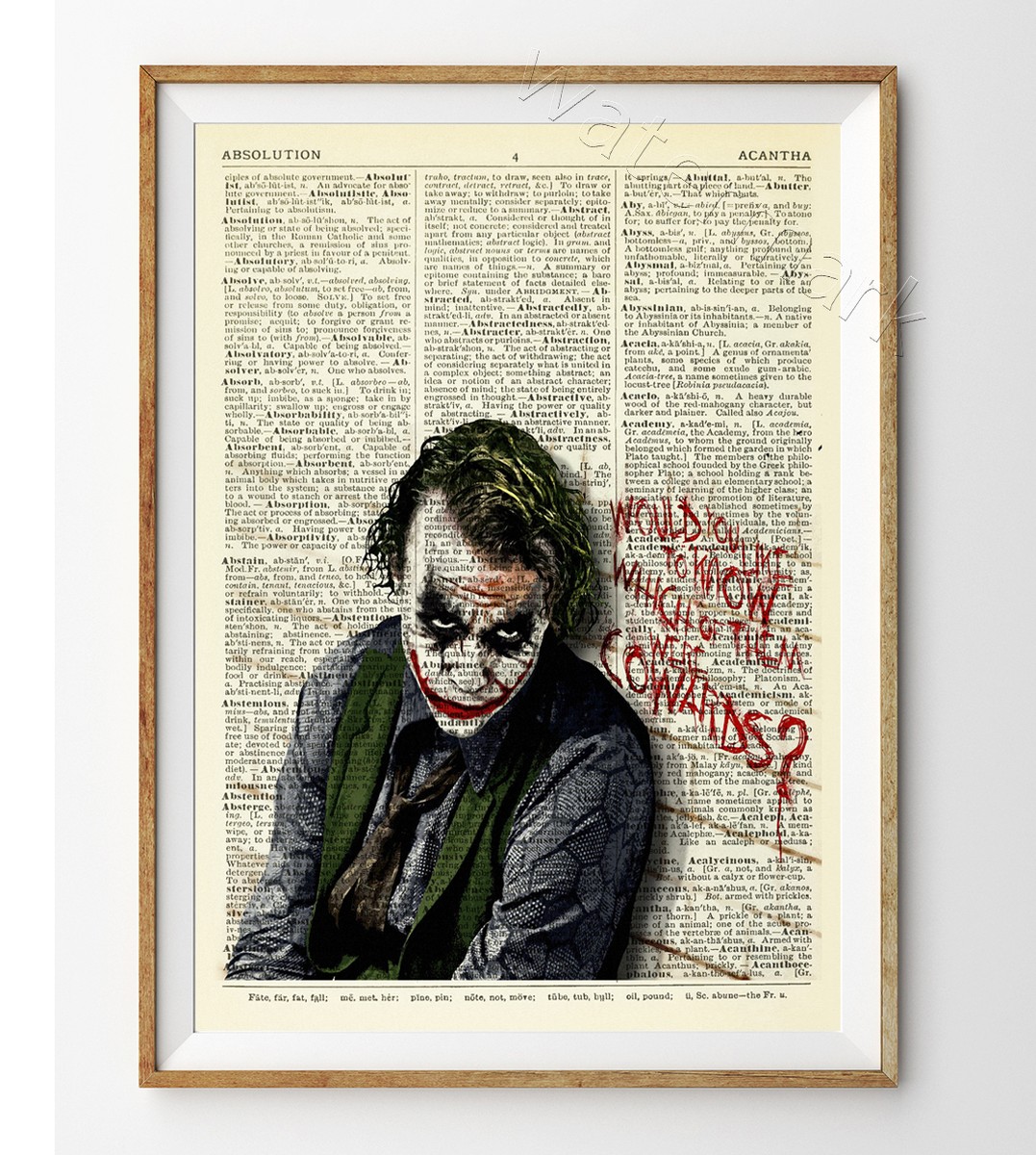 Joker Heath Hovedbok Plakat Heath Ledger Poster For Sale | EBay
