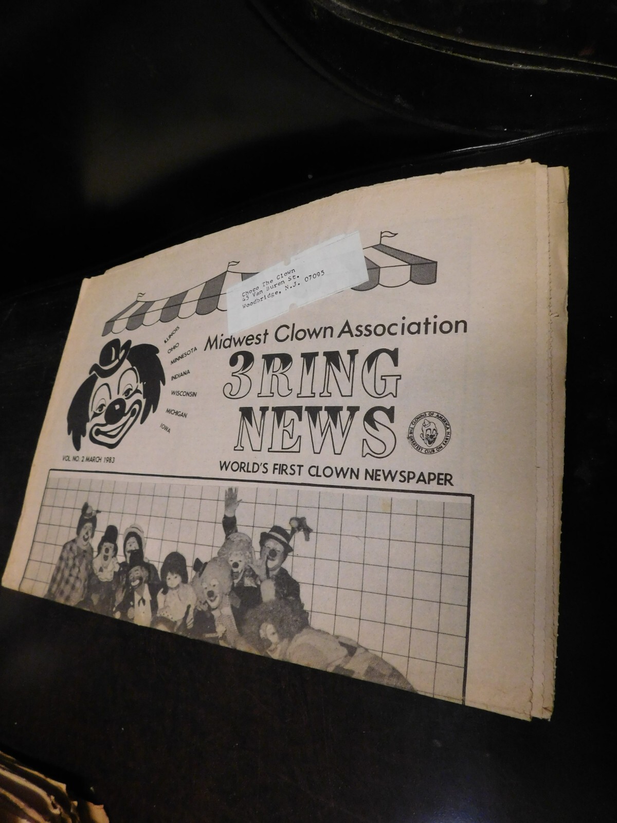 3 Ring News Clown Magazine Newspaper Midwest Clown Assoc. 1983 March | eBay