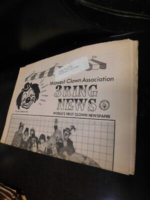 3 Ring News Clown Magazine Newspaper Midwest Clown Assoc. 1983 March | eBay